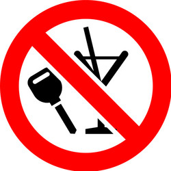 Prohibition red sign Royalty Free Vector Image