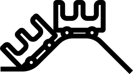 Roller coaster black simple icon Royalty Free Vector Image