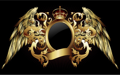 Decorative background with shield Royalty Free Vector Image