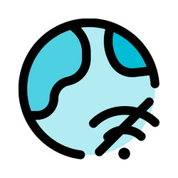 Network connection loss on global basis Royalty Free Vector