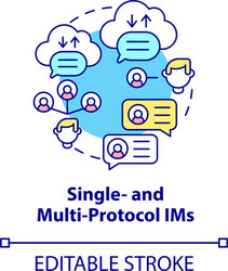 Protocols line icon outline symbol Royalty Free Vector Image