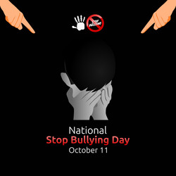 Flyers promoting national stop bullying day Vector Image