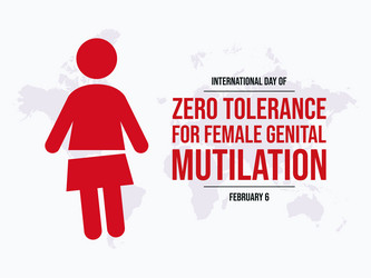 Zero tolerance for female genital mutilation icon Vector Image