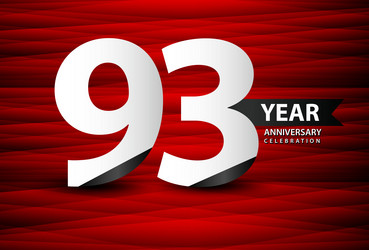 93 year anniversary celebration logo Royalty Free Vector