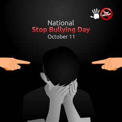 Flyers promoting national stop bullying day Vector Image