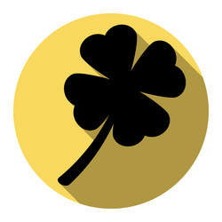 Leaf clover sign white icon Royalty Free Vector Image