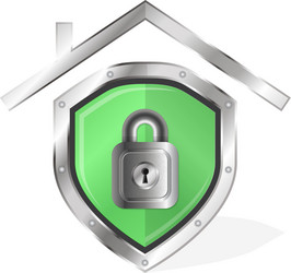 Protect shield house secure home insurance logo Vector Image