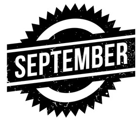 September rubber stamp Royalty Free Vector Image