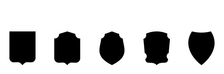 Shield icon police sheriff badge department Vector Image