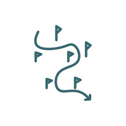 Slalom icon thin line icon from sport Royalty Free Vector