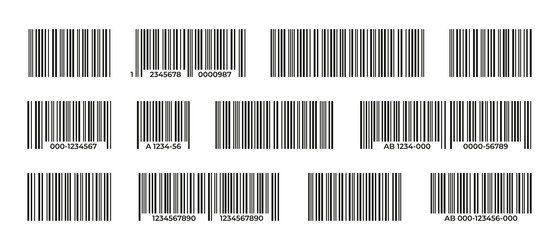 Shipping barcode label sticker template Royalty Free Vector