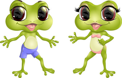 Beautiful humanoid frog Royalty Free Vector Image
