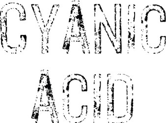 Cyanic acid stamp on white Royalty Free Vector Image