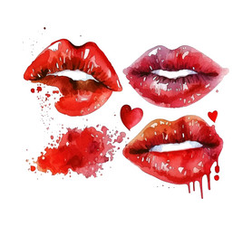 Sexy lips print graphic colorful Royalty Free Vector Image