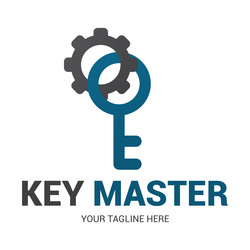Abstract creative key duplication logo concept Vector Image