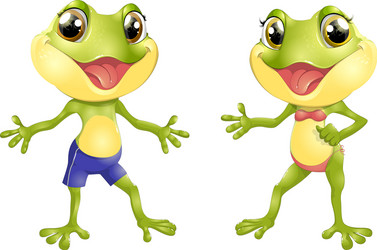 Beautiful humanoid frog Royalty Free Vector Image