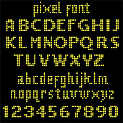Big pixel font Royalty Free Vector Image - VectorStock