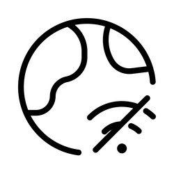 Network connection loss on global basis Royalty Free Vector