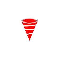 Tornado twist icon logo design template Royalty Free Vector