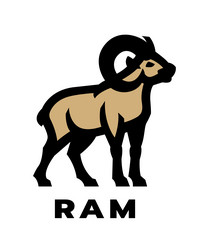 Ram logo symbol Royalty Free Vector Image - VectorStock