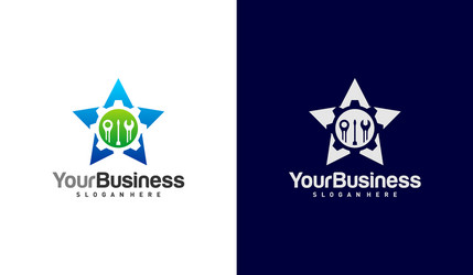 Star mechanic logo template creative Royalty Free Vector