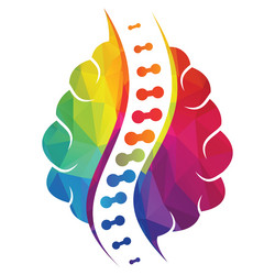 Brain and spinal column logo Royalty Free Vector Image