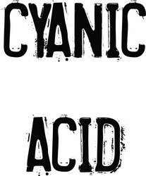 Cyanic acid stamp on white Royalty Free Vector Image