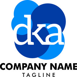 Initial letter dka logo template design Royalty Free Vector