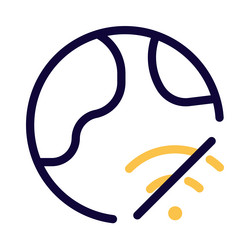 Network connection loss on global basis Royalty Free Vector