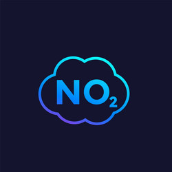 No2 nitrogen dioxide molecule Royalty Free Vector Image