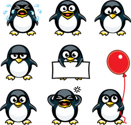 Smiley Penguin Emoticon Vector Images (62)