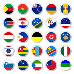 Circular world flag Royalty Free Vector Image - VectorStock