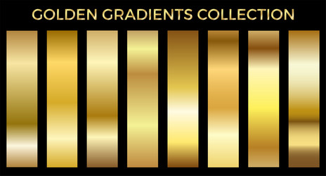 Gold texture gradient background metallic design Vector Image