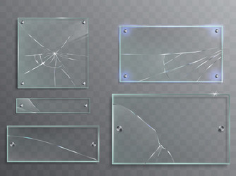 Cracked glass smashing surface edges dangerous Vector Image