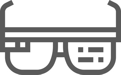 Augmented reality glasses line icon Royalty Free Vector