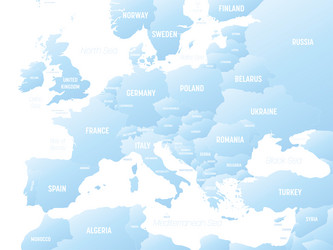 Colorful map of europe Royalty Free Vector Image