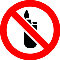 No fire prohibition sign printable sticker Vector Image