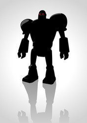 Red robot cartoon Royalty Free Vector Image - VectorStock