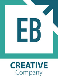Initial letter pn creative out box logo design Vector Image