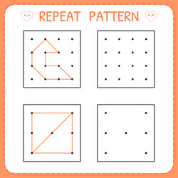 Kindergarten educational game for kids repeat Vector Image