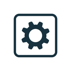 Settings icon rounded squares button Royalty Free Vector