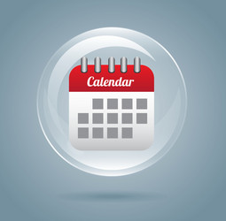 Calendar design over gray background Royalty Free Vector