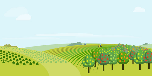 Farm field Royalty Free Vector Image - VectorStock