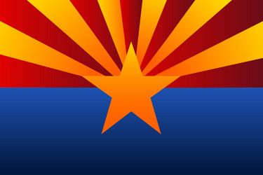 Flag of the us state arizona Royalty Free Vector Image