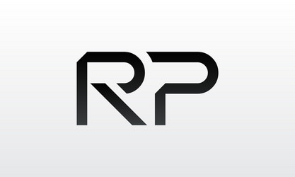 Initial rp letter logo with creative modern Vector Image