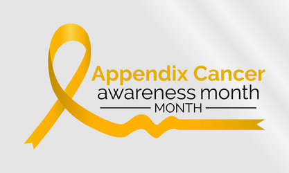 Appendix cancer awareness month calligraphy poste Vector Image
