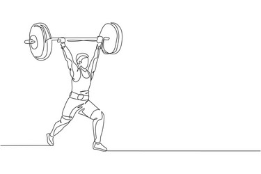 Strong Bodybuilder Squat Line Art Royalty Free Vector Image