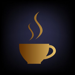 Cup of coffee sign Royalty Free Vector Image - VectorStock