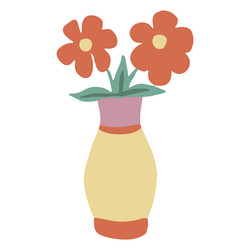 Flower vase cut out Royalty Free Vector Image - VectorStock