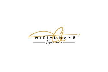 Initial ck signature logo template hand drawn Vector Image